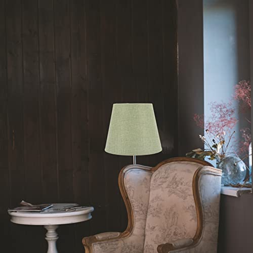 Replacement Barrel on Light Tapered,lampshades Bulb Decorative Office Cm Shade, Shade: Pendant Bedroom Green Room Linen Clip Lampshade Small Desktop Chandelier Lamp