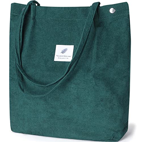 WantGor Large Corduroy Totes Bag Women's Casual Purses Work Handbags Big Capacity Shopping Bag