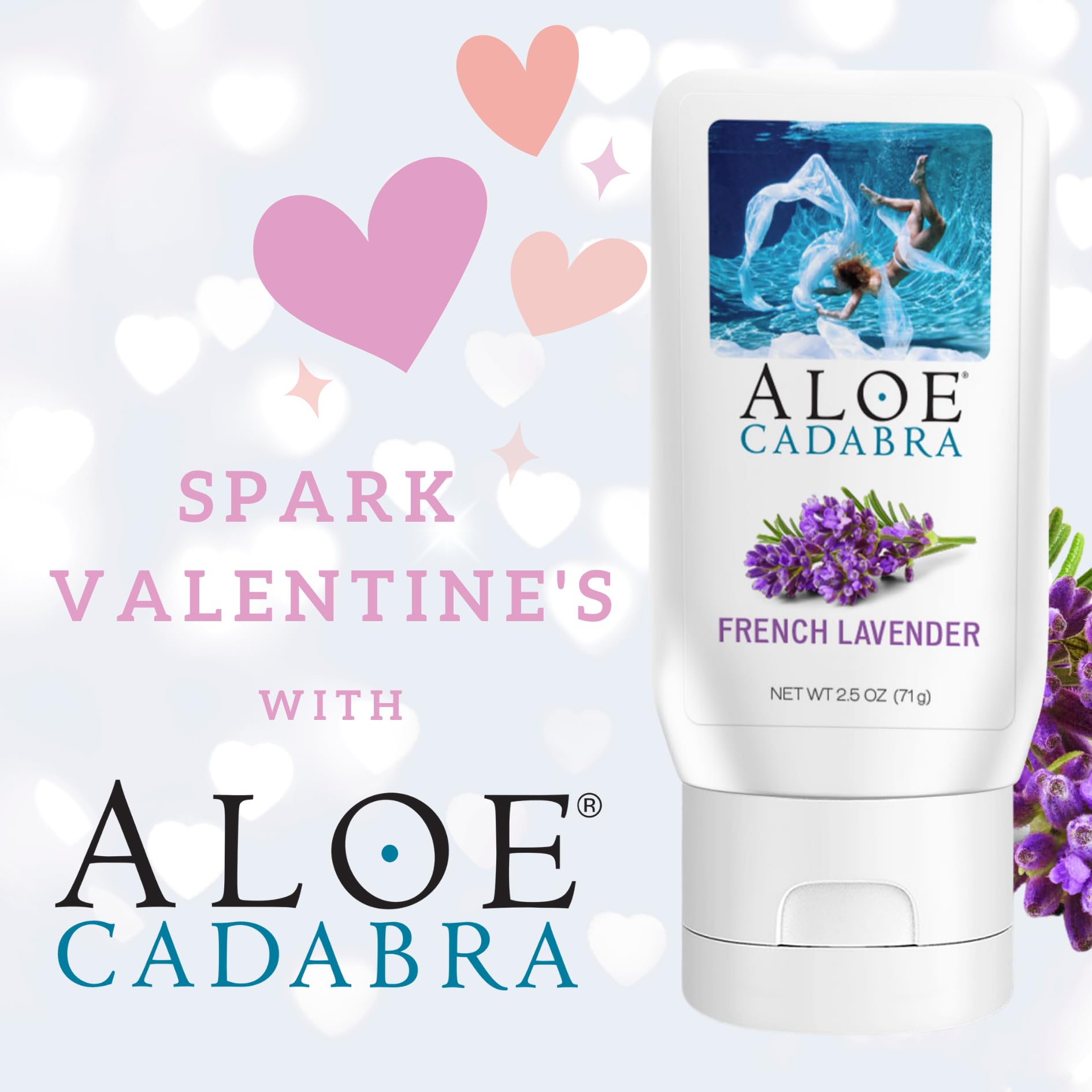 Aloe Cadabra Flavored Personal Lubricant and Vaginal Moisturizer, Organic Edible Aloe Lube for Men, Women and Couples, Non-Staining, pH Balanced, Toy Compatible (French Lavender, 2.5 Ounces, 3 Pack)
