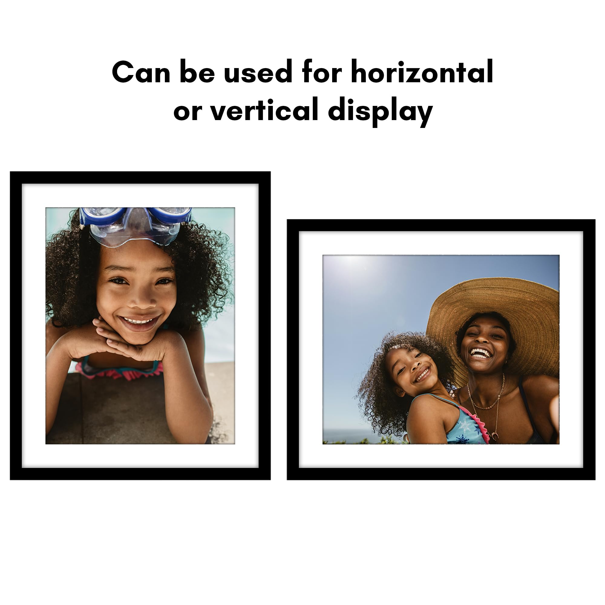 Americanflat 20x24 Picture Frame with Polished Plexiglass - Use as 16x20 Frame with Mat or Display 20x24 Photo Without Mat - Epic Collection - Wide Picture Frames for Wall Display - Black