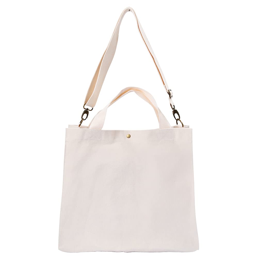 Augbunny Heavy Duty Canvas Extra Large Shoulder Crossbody Bag Grocery Shopping Bag Beach Tote Multi Purpose Daily Use Casual Tote