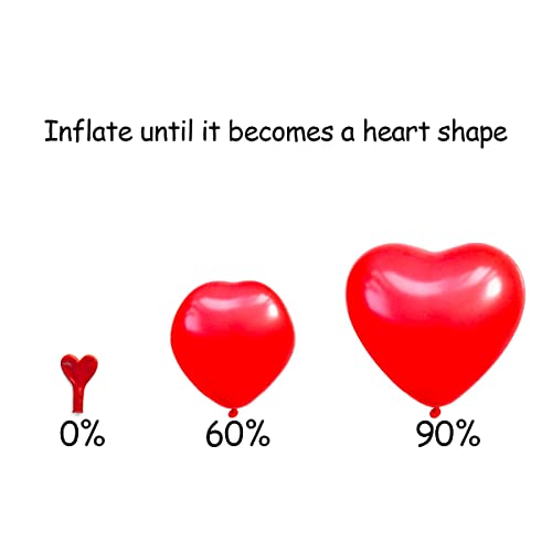 AFTERLOON Biodegradable Balloons Onyx Black 12 Inch Heart Shaped 24 Pack, Thickened Extra Strong Latex Helium Float, Proposal Marriage Love Valentines Day Wedding Bridal Shower Globos De San Valentin Corazones Decorations Feb 14