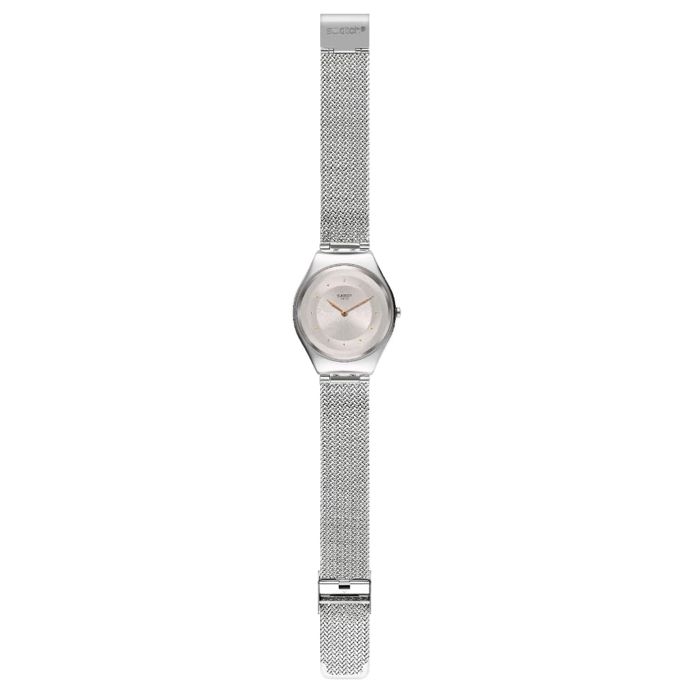 Swatch Skin Irony Quartz Stainless Steel Strap, 16 Casual Watch (Model: SYXS117M), Grey