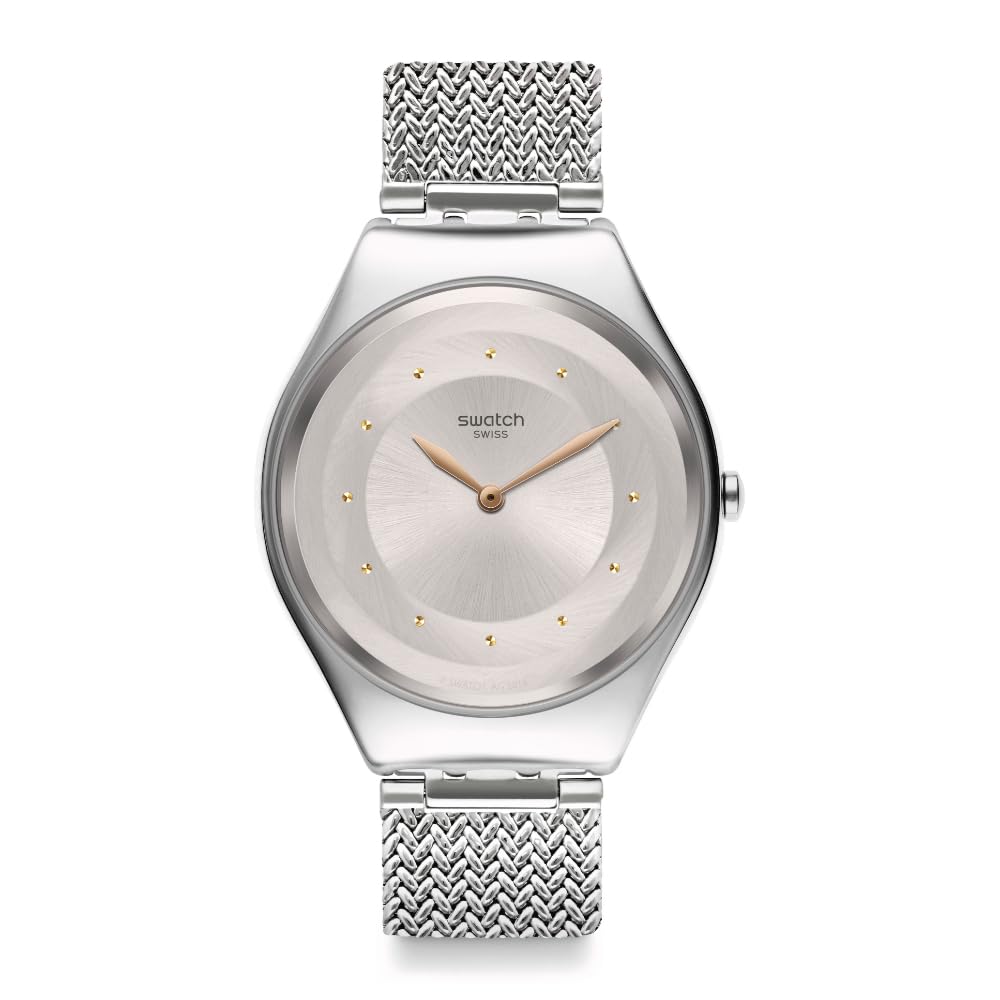 Swatch Skin Irony Quartz Stainless Steel Strap, 16 Casual Watch (Model: SYXS117M), Grey