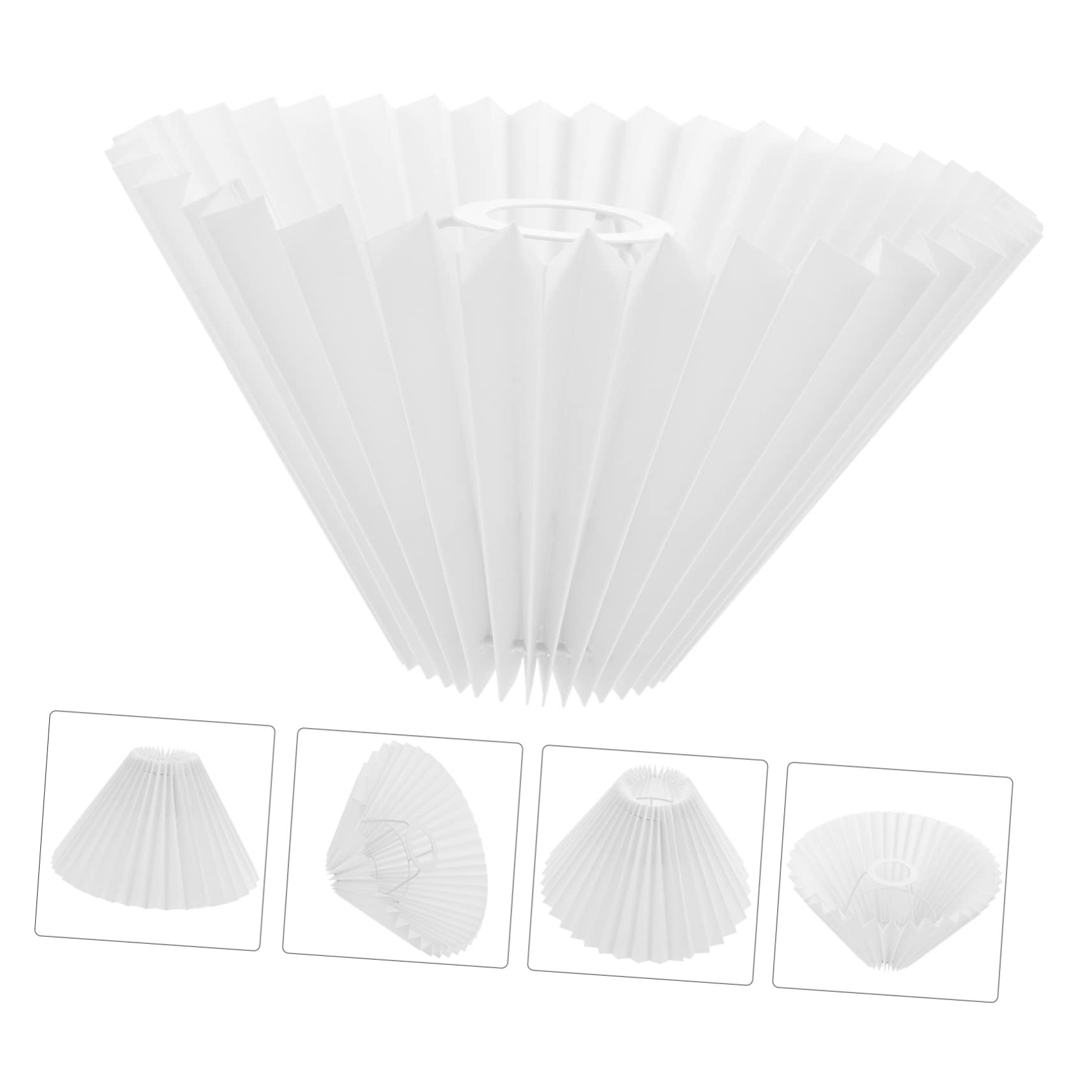 NOLITOY 1Pc Pleated lampshade retro home decor flower embellishments white lamp shade table fabric lamp shade Table Lamp Lampshade mushroom lamp Durable Lampshade Cloth Lampshade Simple