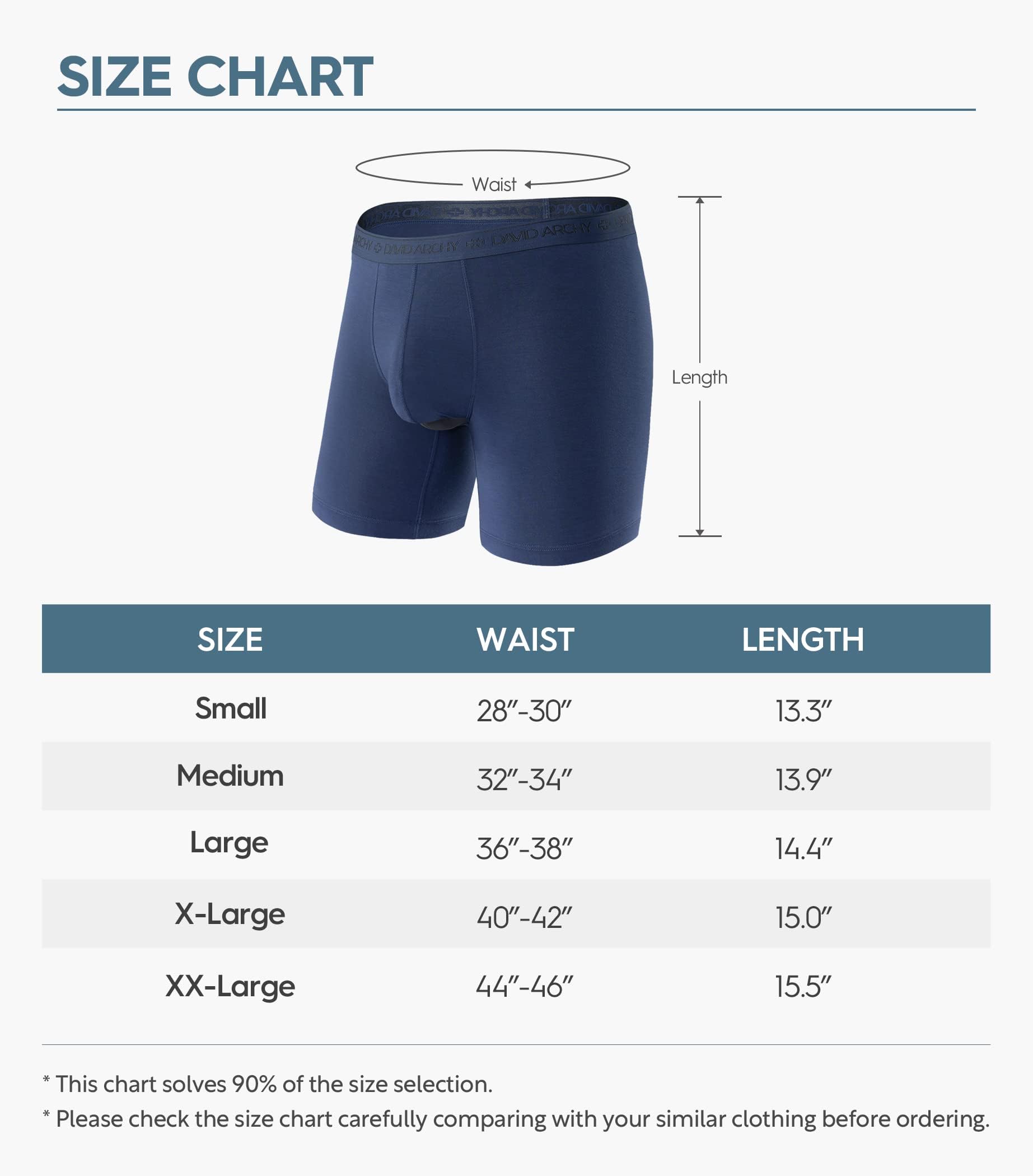 DAVID ARCHY Men's Underwear Micro Modal Dual Pouch Trunks Support Ball Pouch Bulge Enhancing Boxer Briefs for Men 3 or 4 Pack(XL,Black/Dark Gray/Navy Blue)