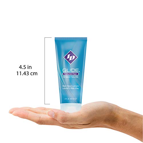 ID Glide Personal Lubricant, Natural Feel Water Based Lube, 2 Fl Oz Tube