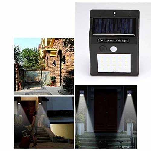 TKUS 20-100 LED Solar Led Light Outdoor Solar Lamp PIR Motion Sensor Wall Light Waterproof Solar Sunlight Powered Garden Street Light (1Pcs 100Leds)