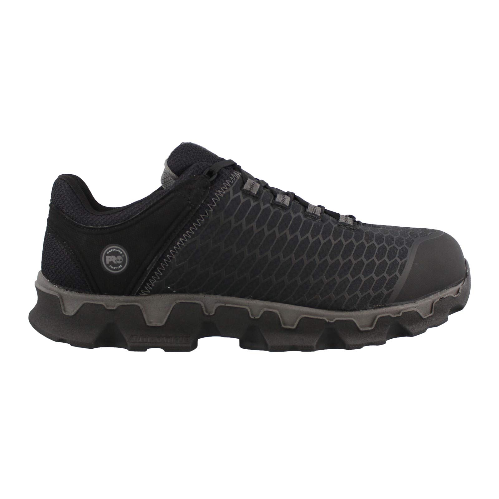 Timberland PRO Men's Powertrain Sport Alloy Safety Toe Static Dissipative Industrial Athletic Work Shoe Boot, Black/Grey, 10