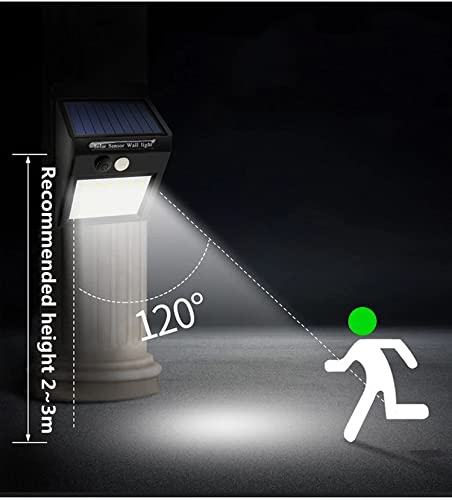 TKUS 20-100 LED Solar Led Light Outdoor Solar Lamp PIR Motion Sensor Wall Light Waterproof Solar Sunlight Powered Garden Street Light (1Pcs 100Leds)