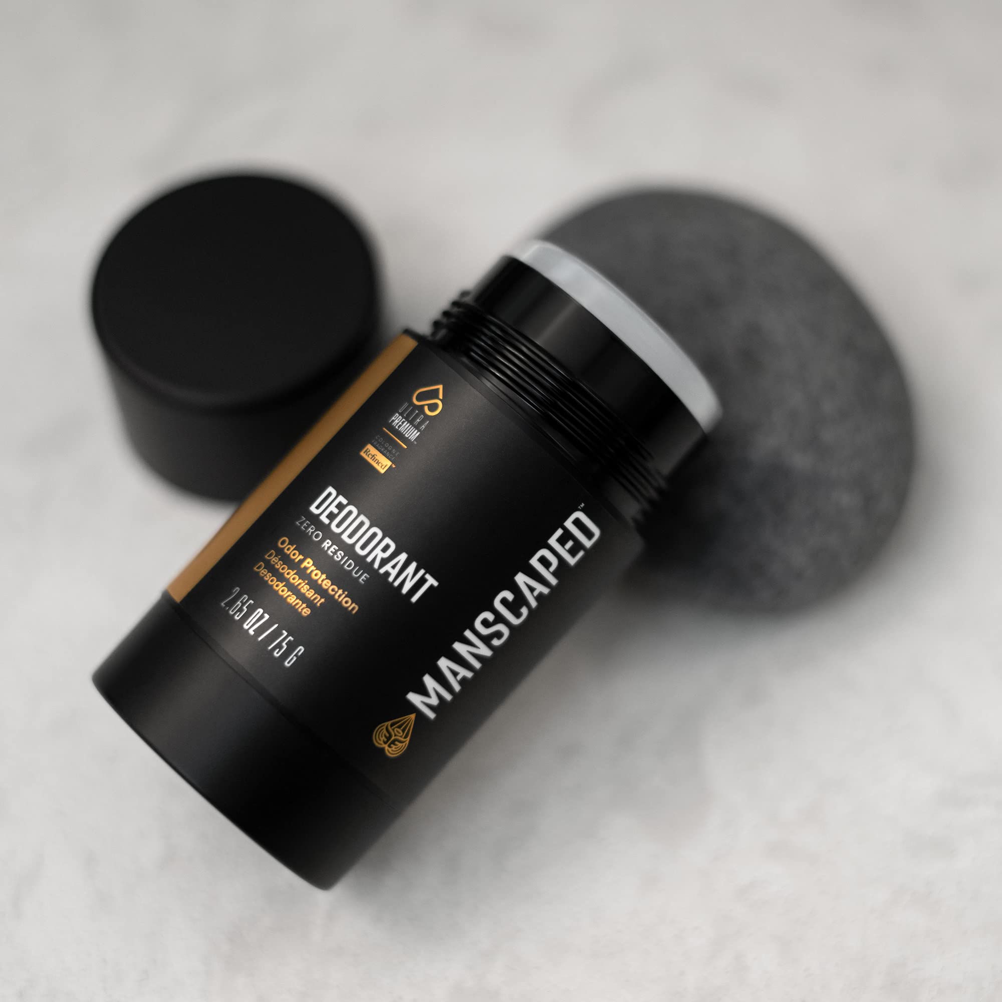 MANSCAPED® UltraPremium Deodorant, Aluminum-Free Clear Formula, Soft and Comfortable with Cologne-Quality Fragrance for Under Arm Odor Protection, 2.65 oz Stick (1 Pack)