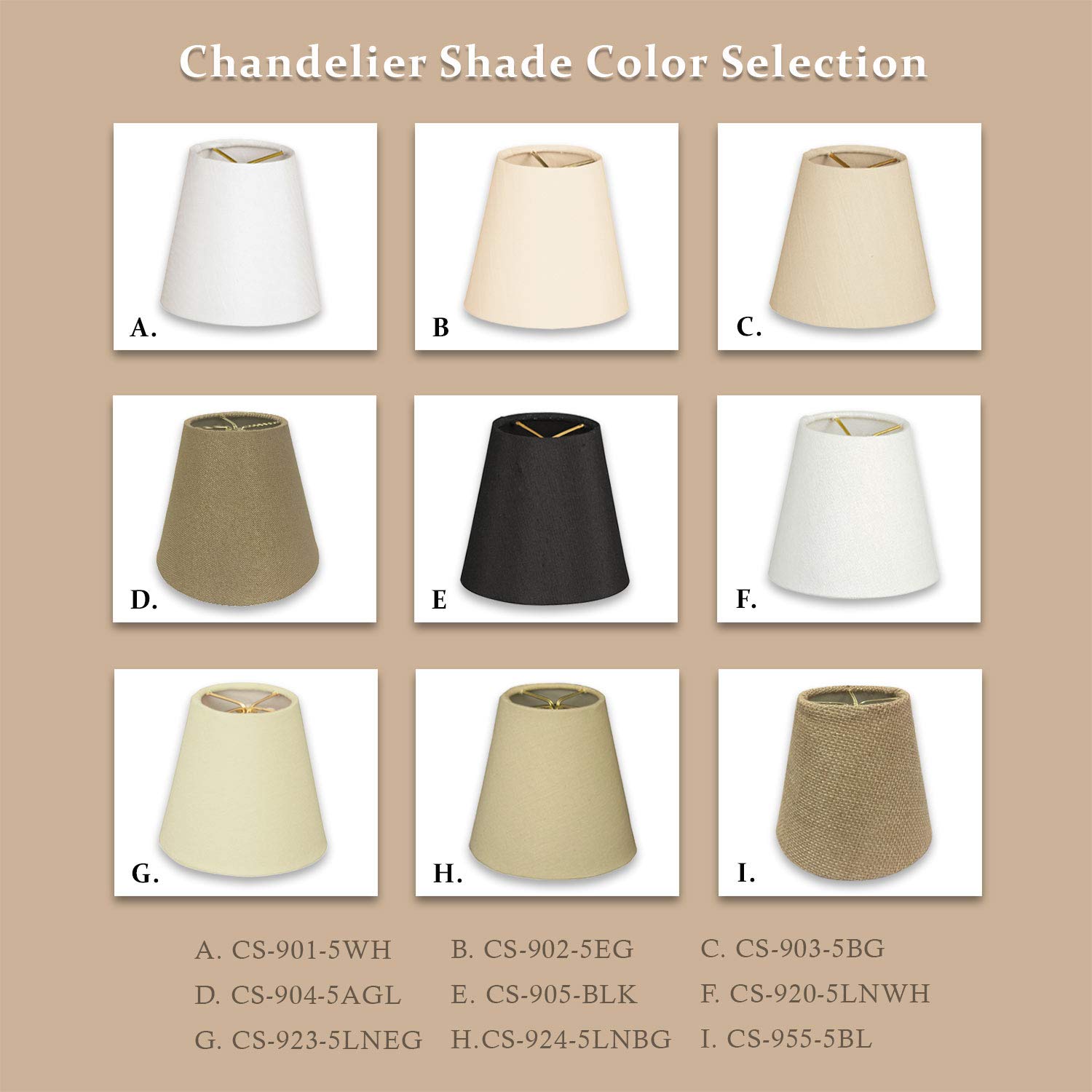 Royal Designs CS-902-5EG Hardback Empirechandelier Lamp Shade, Eggshell