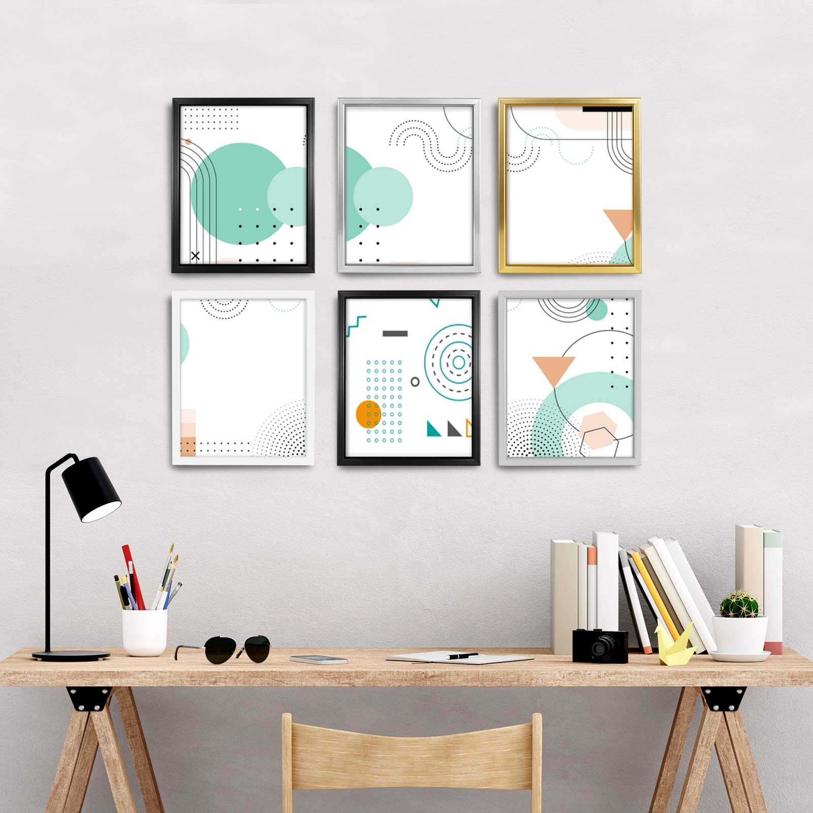 Giverny 8.5x11 Picture Frames, Black Photo Frames for Wall or Tabletop Display, Simple Design Glossy Finish Frame Perfect for Home Decoration, Office, Certificate Frame, Degree Frame