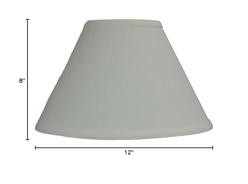 FenchelShades.com 5" Top Diameter x 12" Bottom Diameter 8" Height Fabric Empire Lampshade With Spider Attachment (Linen Beige Homespun)