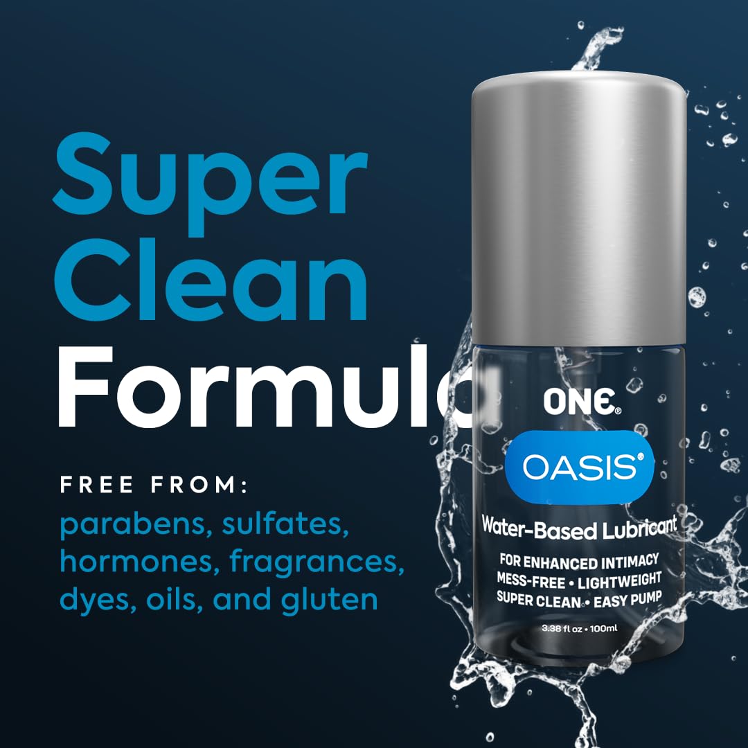 ONE® Condoms Oasis® Water Based Lubricant, 100ml | Mess-Free, Lightweight, Super Clean with an Easy Pump