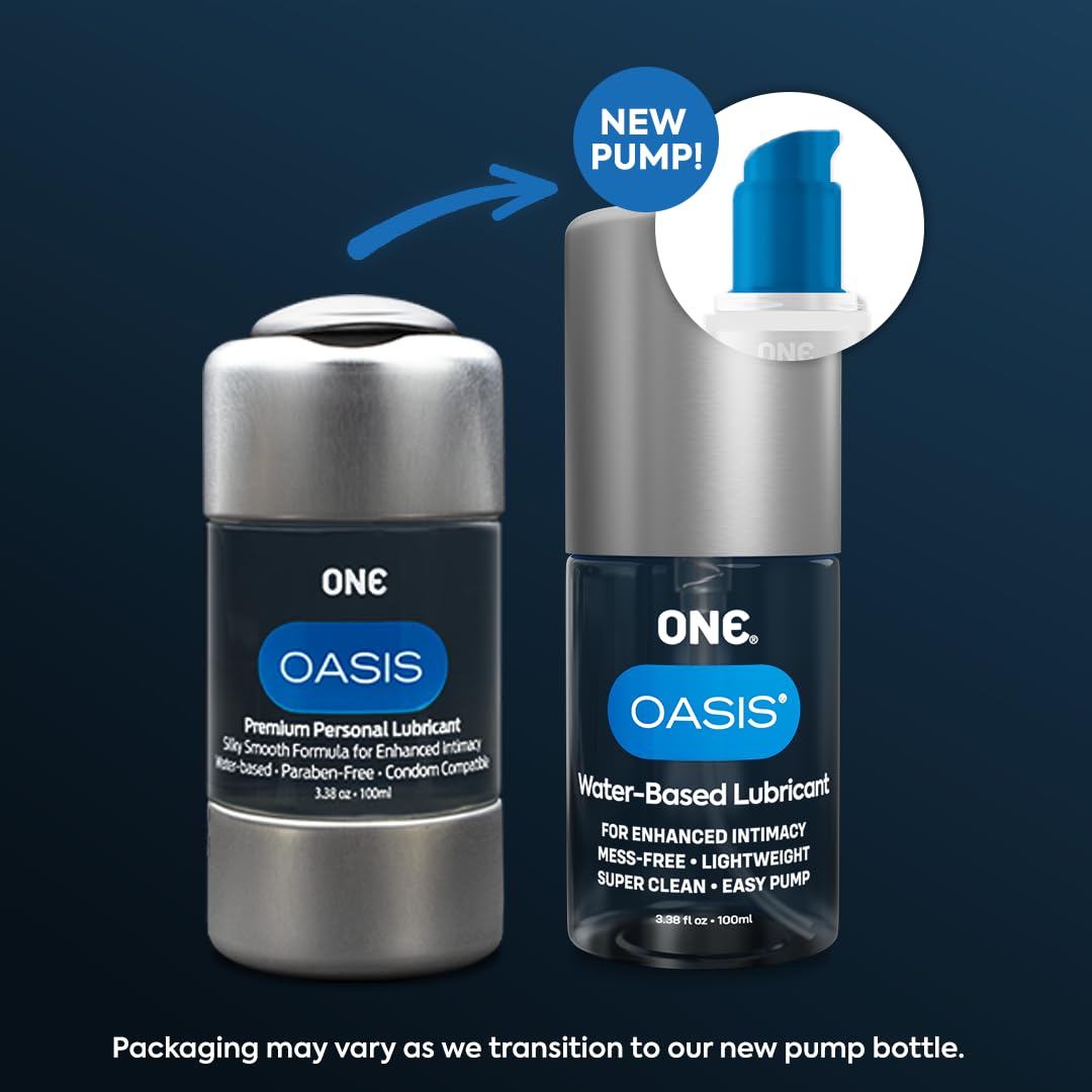 ONE® Condoms Oasis® Water Based Lubricant, 100ml | Mess-Free, Lightweight, Super Clean with an Easy Pump
