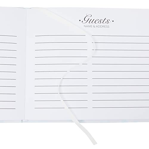 Floral Wedding Guest Book for Reception, Party, Baby Shower, Birthday (8.3 x 6.25 in, 56 Pages)