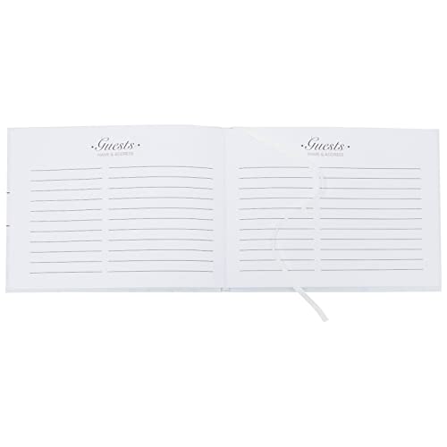Floral Wedding Guest Book for Reception, Party, Baby Shower, Birthday (8.3 x 6.25 in, 56 Pages)