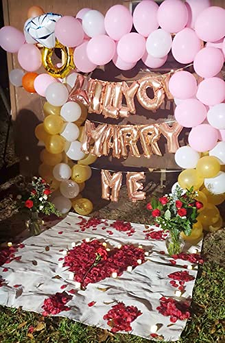 LaVenty Will you marry me Balloons Marry Me Balloons Marriage Proposal Ideas Wedding Proposal Decorations Decor Rose Gold Will you marry me Balloons