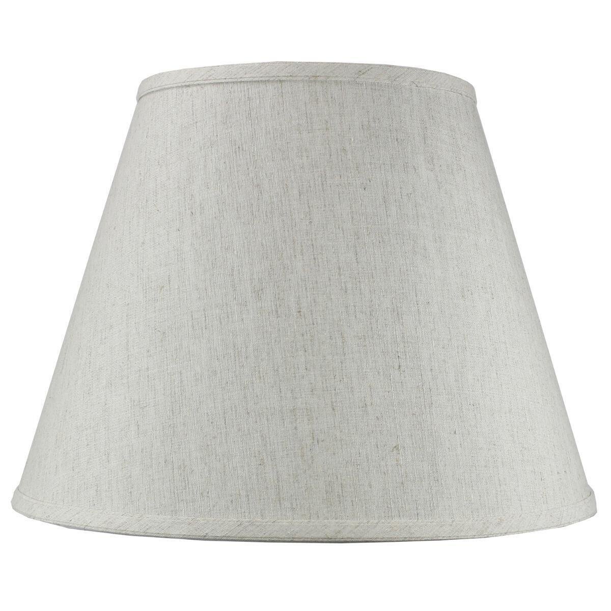 9x16x12 Empire Hardback Lampshade Textured Oatmeal Linen with Brass Spider fitter - Perfect for table and floor lamps - Large, Off-White