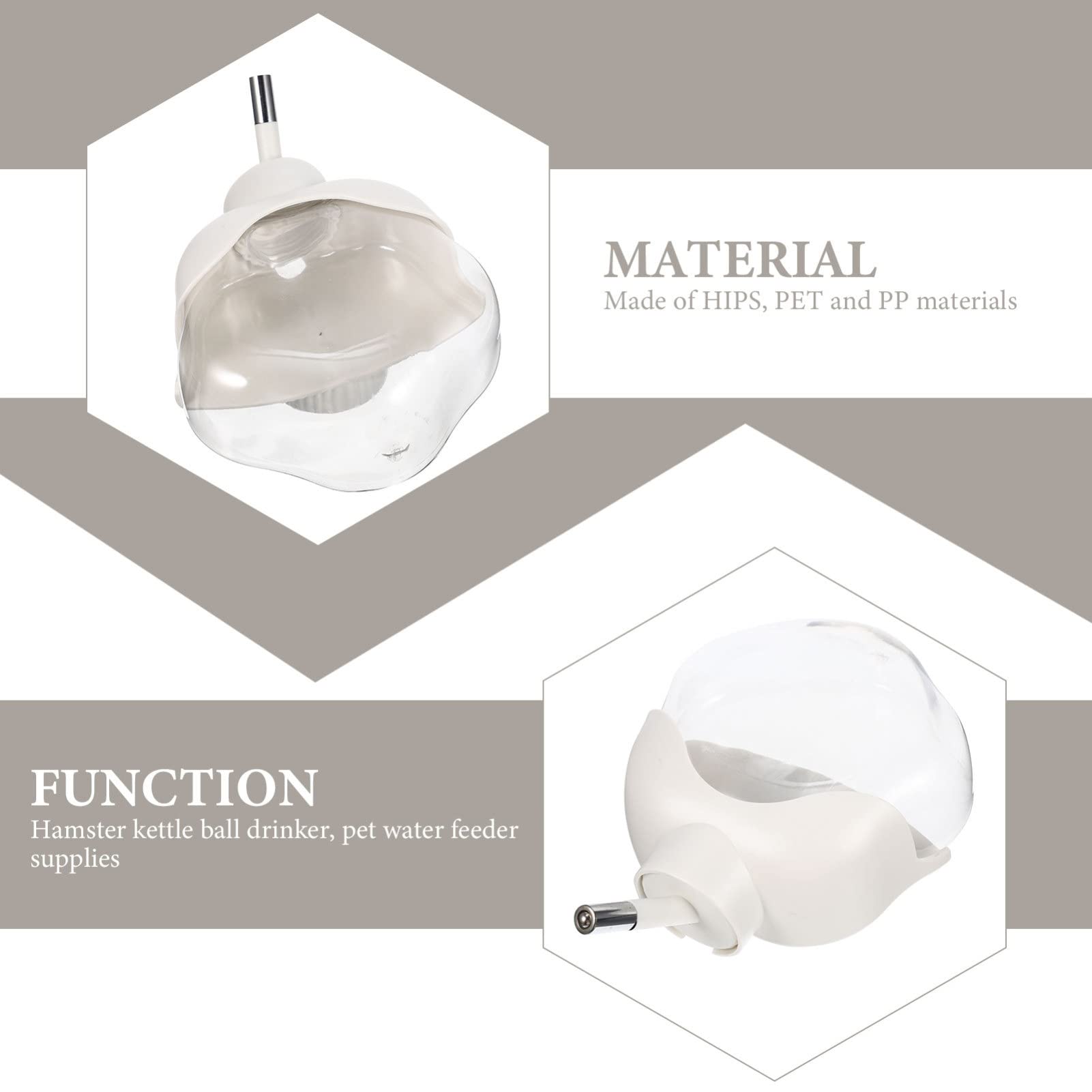 POPETPOP Hamster Water Bottle Puppy Water Dispenser Pet Drinking Bottle Hamster Drinking Holder Puppy Water Feeder Ferret Water Bottle Automatic Pet Feeder The Pet Accessories Hanging White