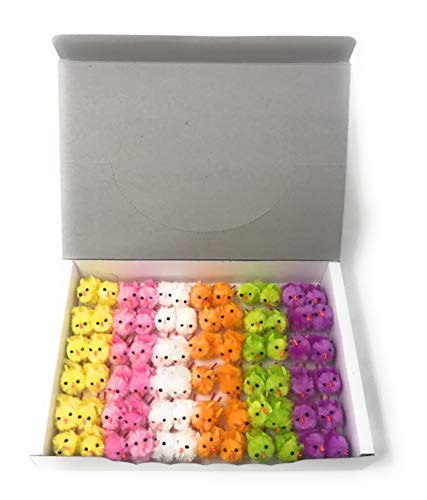 Funiverse Bulk 72 Pack Chenille Chick Baby Shower or Easter Decoration Assortment