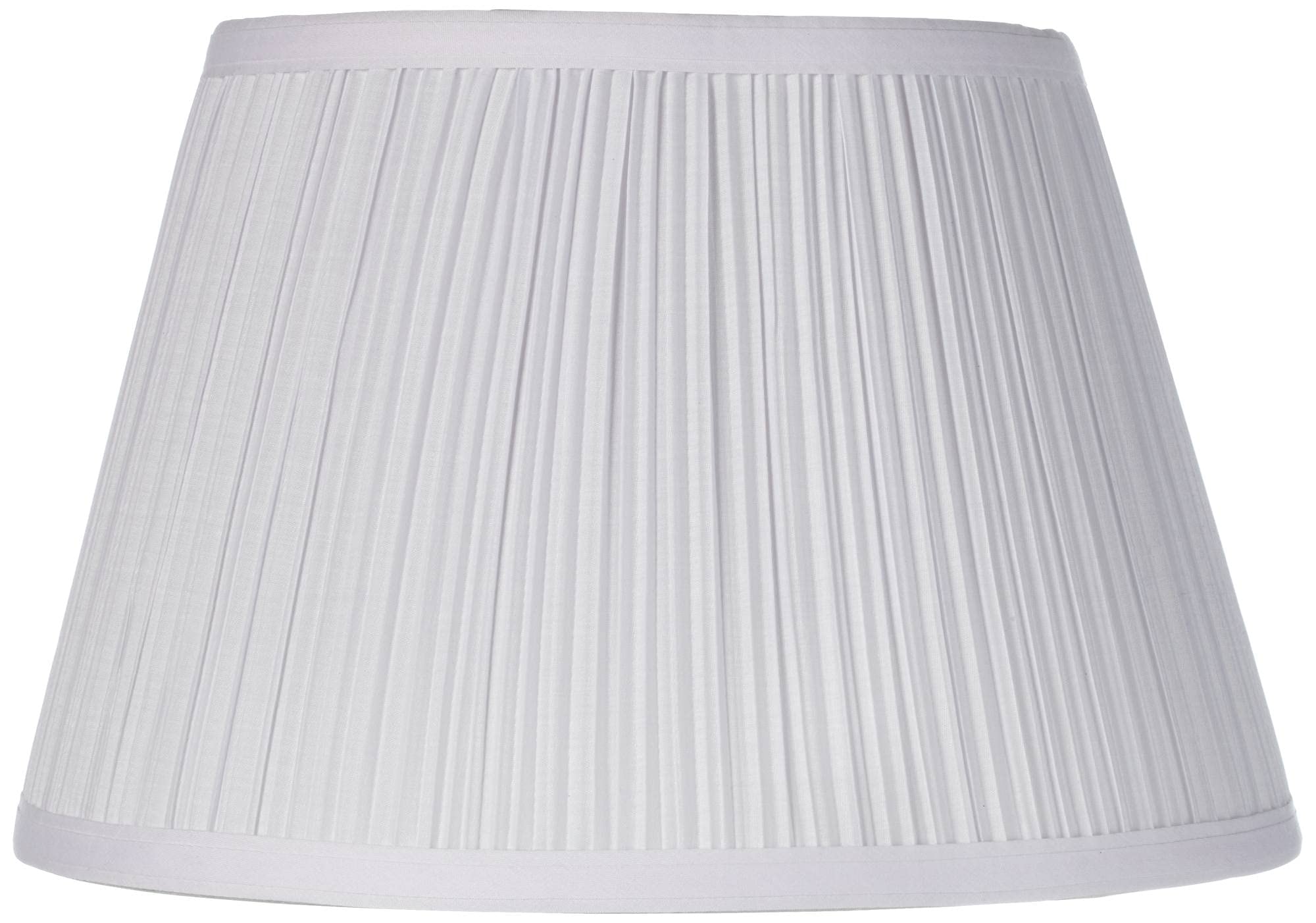 Empire Lamp Shade White Mushroom Pleated Small 8" Top x 12" Bottom x 8" High Spider with Replacement Harp and Finial Fitting - Springcrest