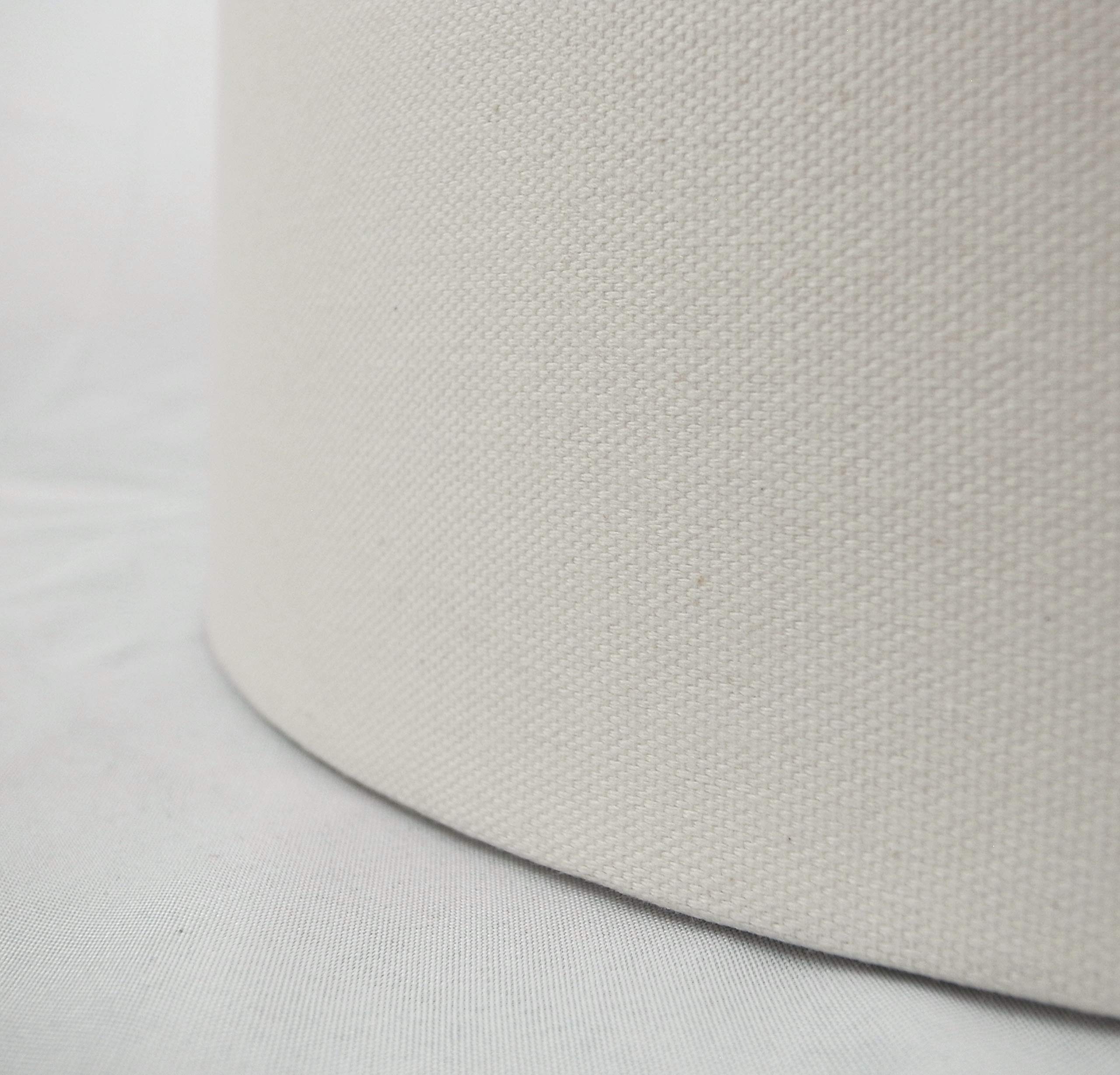 Mestar White Fabric Hardback Drum Lampshade (Spider) (14x16x10)