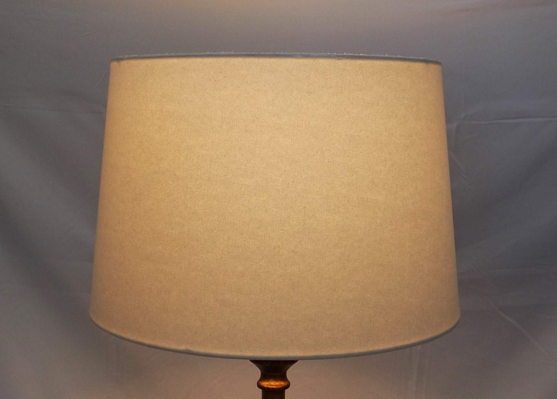 Mestar White Fabric Hardback Drum Lampshade (Spider) (14x16x10)