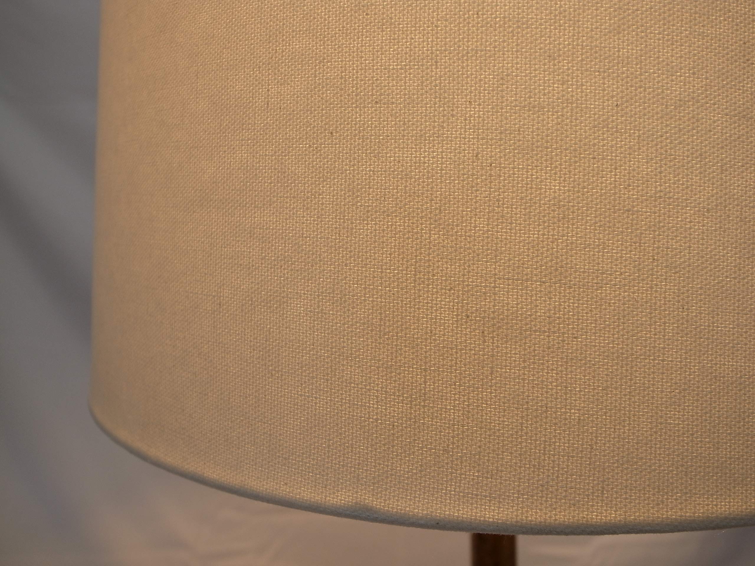 Mestar White Fabric Hardback Drum Lampshade (Spider) (14x16x10)