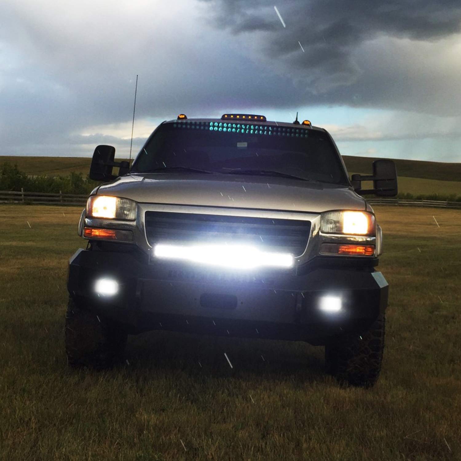 Nilight 18024C-A 420W 20Inch Triple Row Flood Spot Combo 42000LM Bar Driving Boat Led Off Road Lights for Trucks, 2 Years Warranty , White