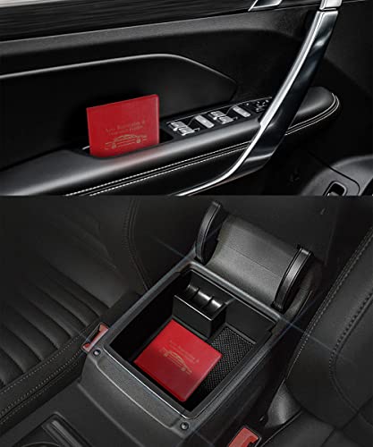 VAGURFO 2 Pack Car Insurance and Registration Card Holder,Glove Box Important Document Organizer,Premium Wallets for Essential Car Important Automobile Documents,Car Accessories for Men & Women (Red)
