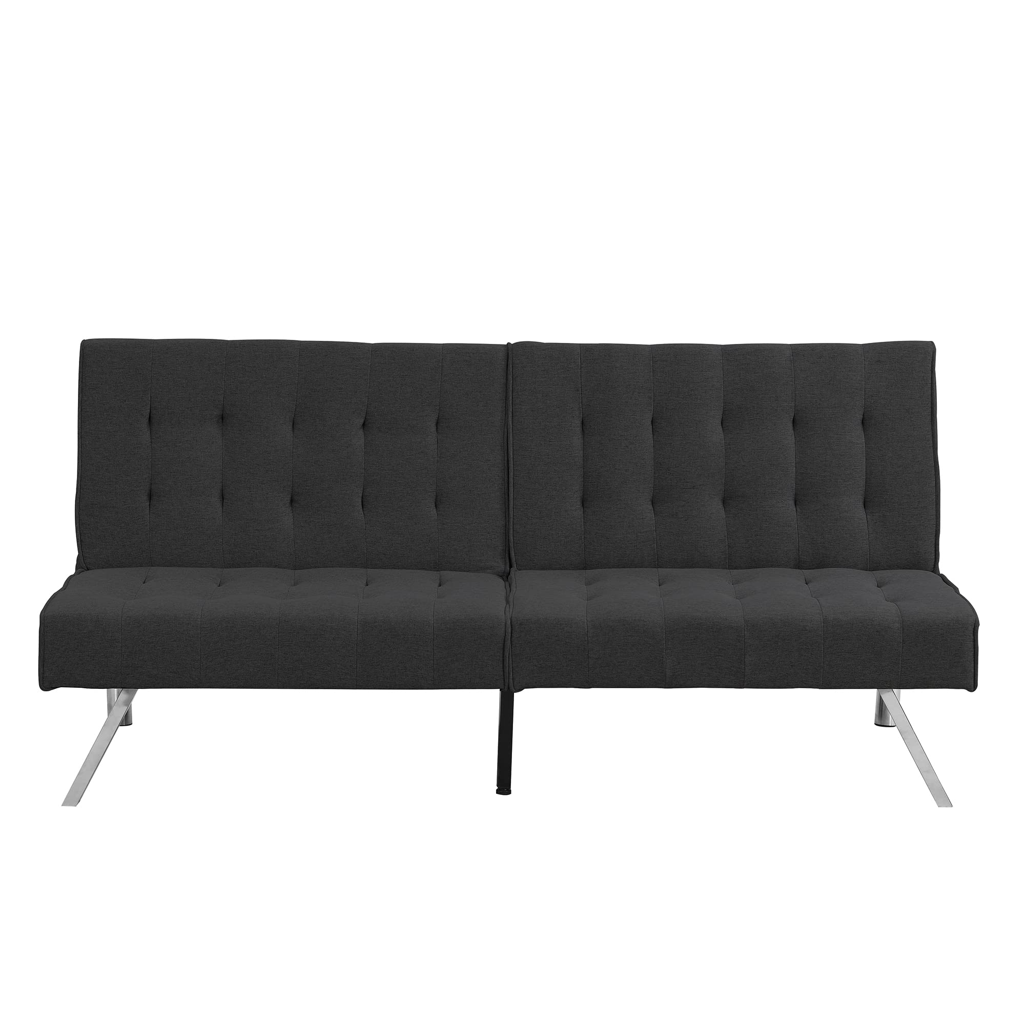 FIQHOME Modern Fabric, Convertible Couch Bed,Futon Sets Daybed,Folding Sleeper Sofa Love seat for Living Room&Bedroom Small Space,Black
