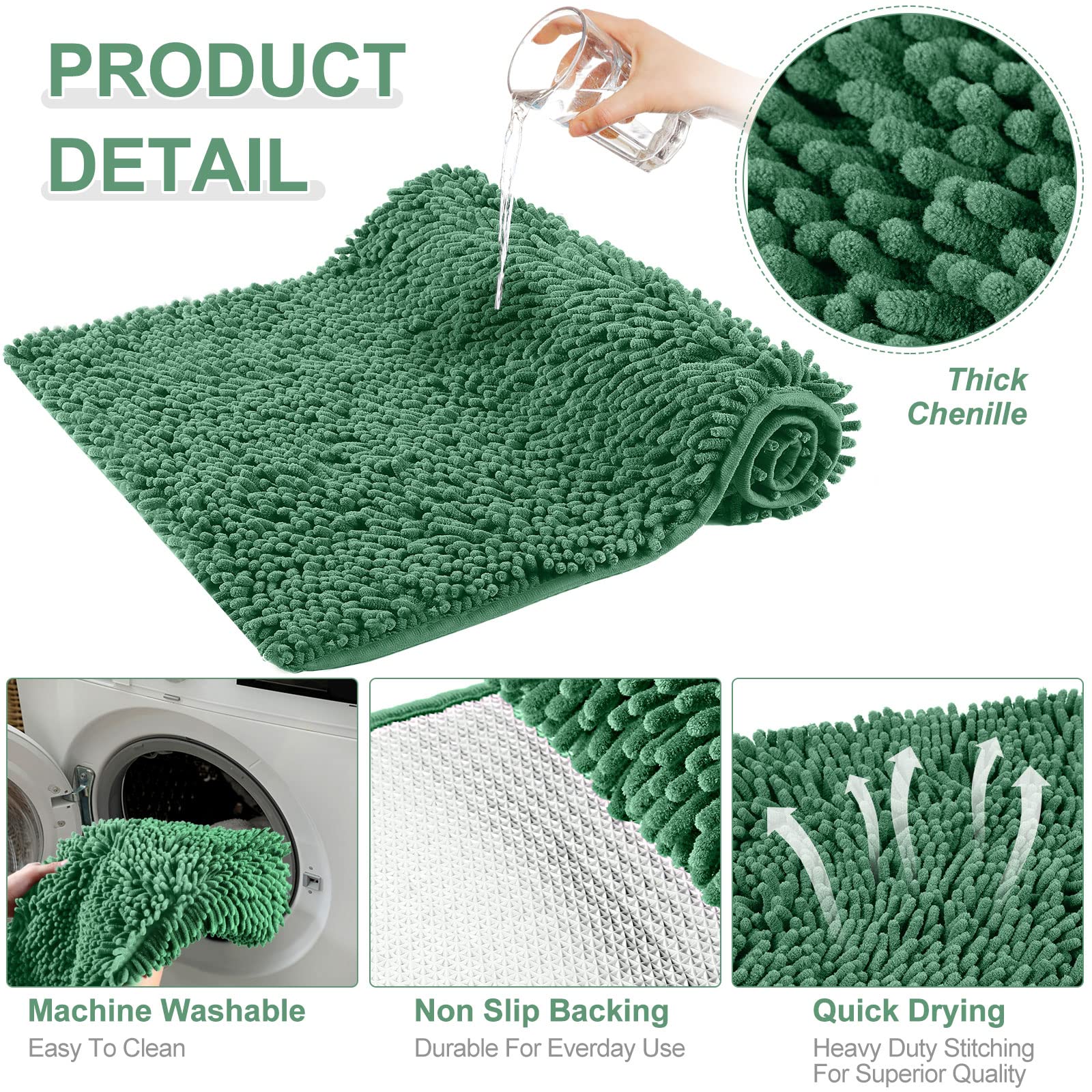 Chumia 3 Packs Guinea Pig Cage Liners Bedding Winter Warm Critter Nation Cage Liner for Rabbit Small Animals Cage Absorbent Pee Pad Supplies Bed Mat (Green,16 x 24 Inch)