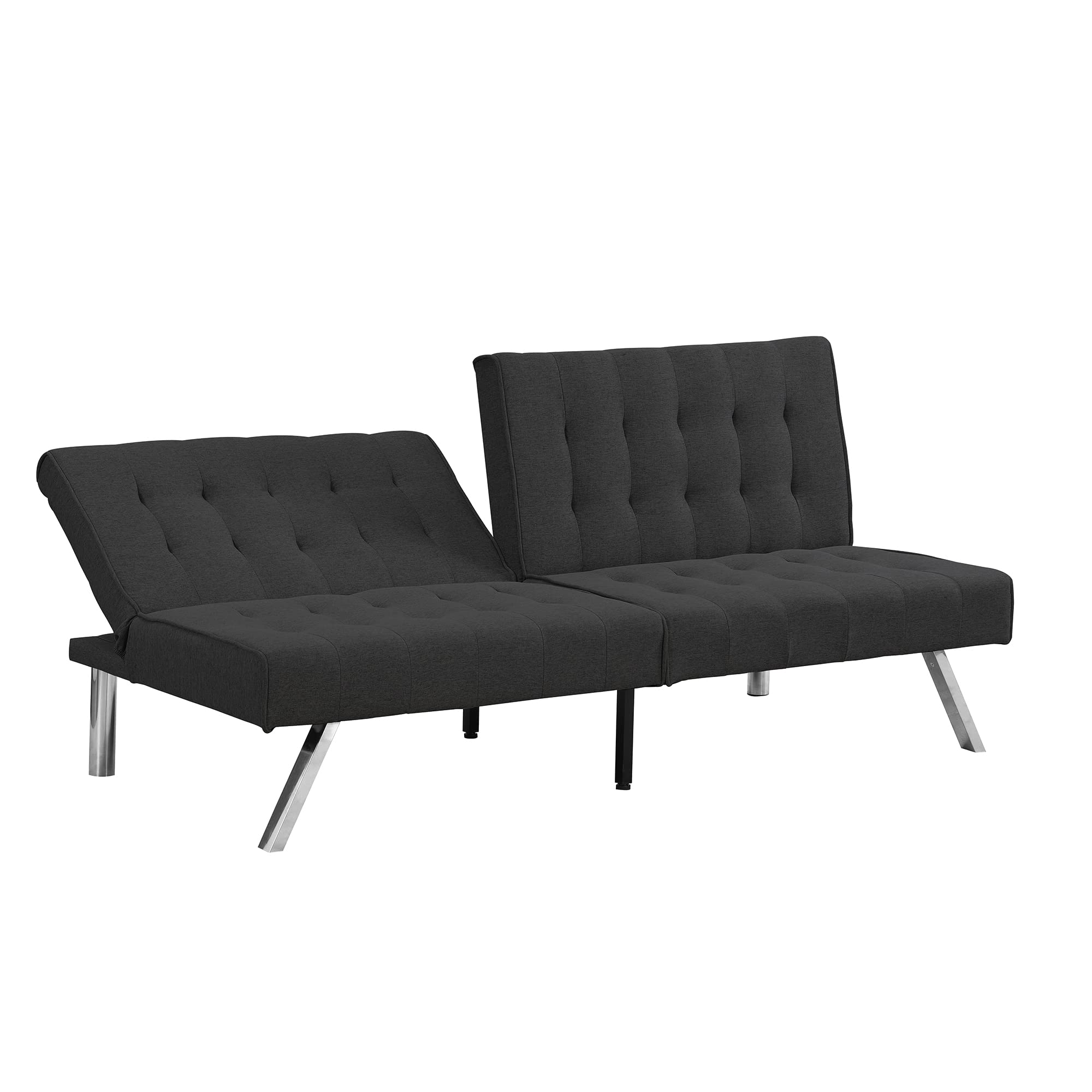 FIQHOME Modern Fabric, Convertible Couch Bed,Futon Sets Daybed,Folding Sleeper Sofa Love seat for Living Room&Bedroom Small Space,Black