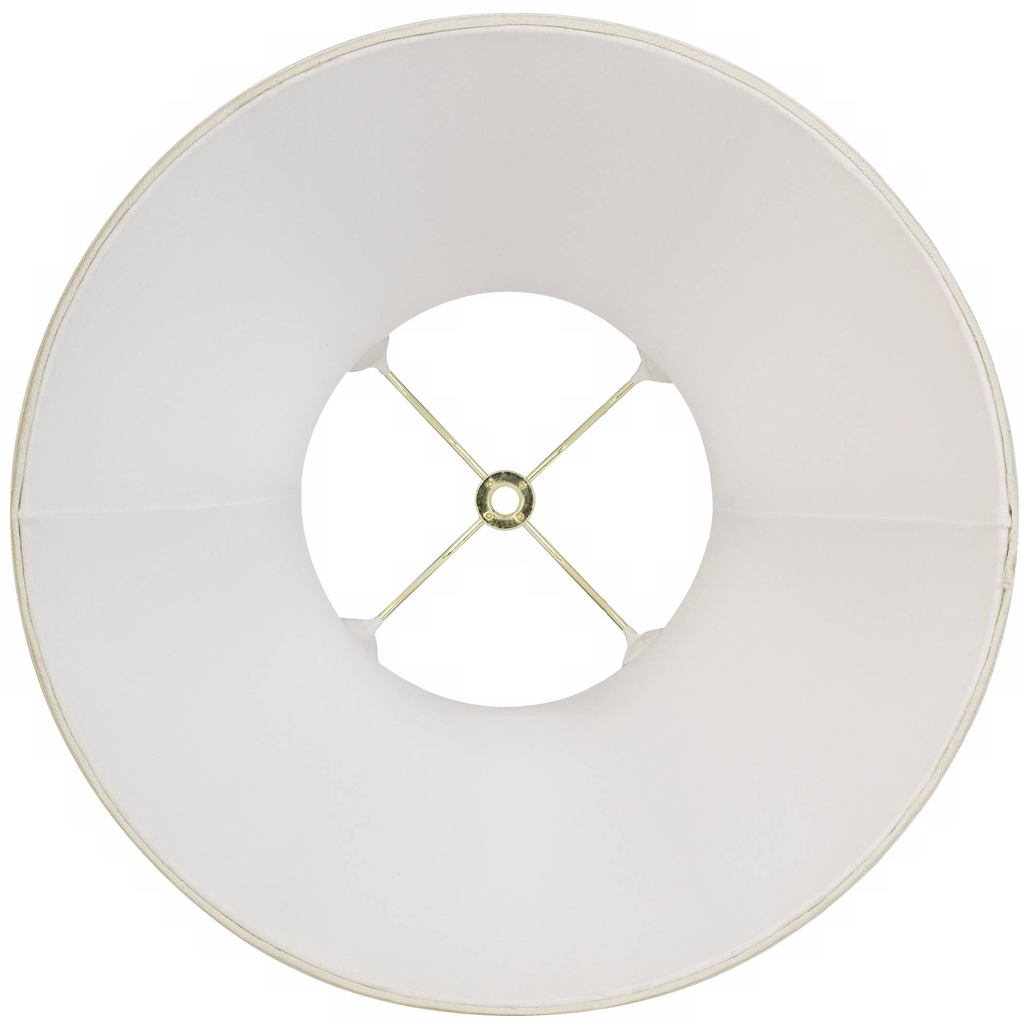 Creme Medium Bell Lamp Shade 7" Top x 14" Bottom x 11" Slant x 10.5" High (Spider) Replacement with Harp and Finial - Springcrest