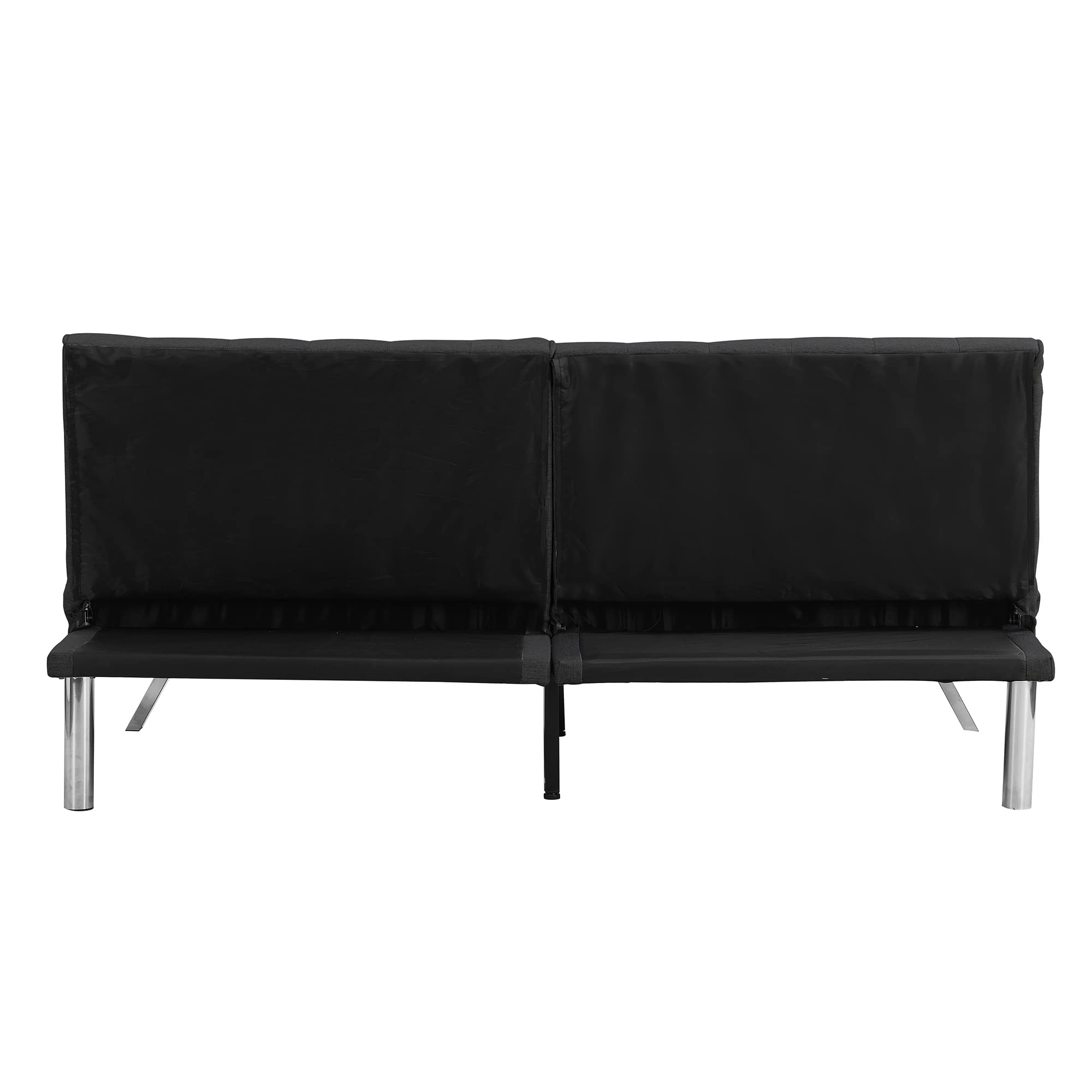FIQHOME Modern Fabric, Convertible Couch Bed,Futon Sets Daybed,Folding Sleeper Sofa Love seat for Living Room&Bedroom Small Space,Black