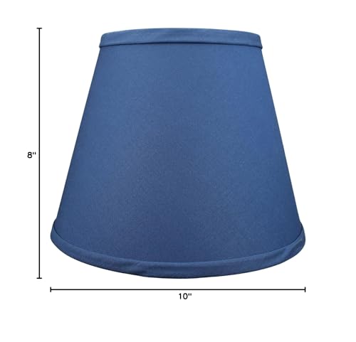 FenchelShades.com Lampshade 6" Top Diameter x 10" Bottom Diameter x 8" Slant Height 6x10x8" with Spider Attachment (Navy)