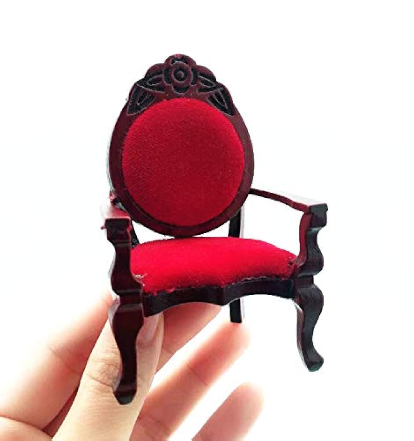 EatingBiting 1:12 Dollhouse Miniature Vintage Retro Single Sofa Chair Furniture for Living Room,Bed Room, Kitchen, Retro Vintage Designed Dolls House Miniature Furniture Action Figures Accessory