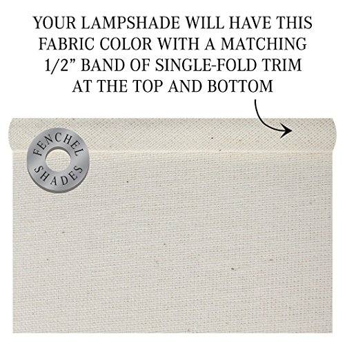 FenchelShades.com Lampshade 5" Top Diameter x 9" Bottom Diameter x 7" Slant Height with Clip-On Attachment for Standard Edison-Style Lightbulb (Linen Beige Homespun)