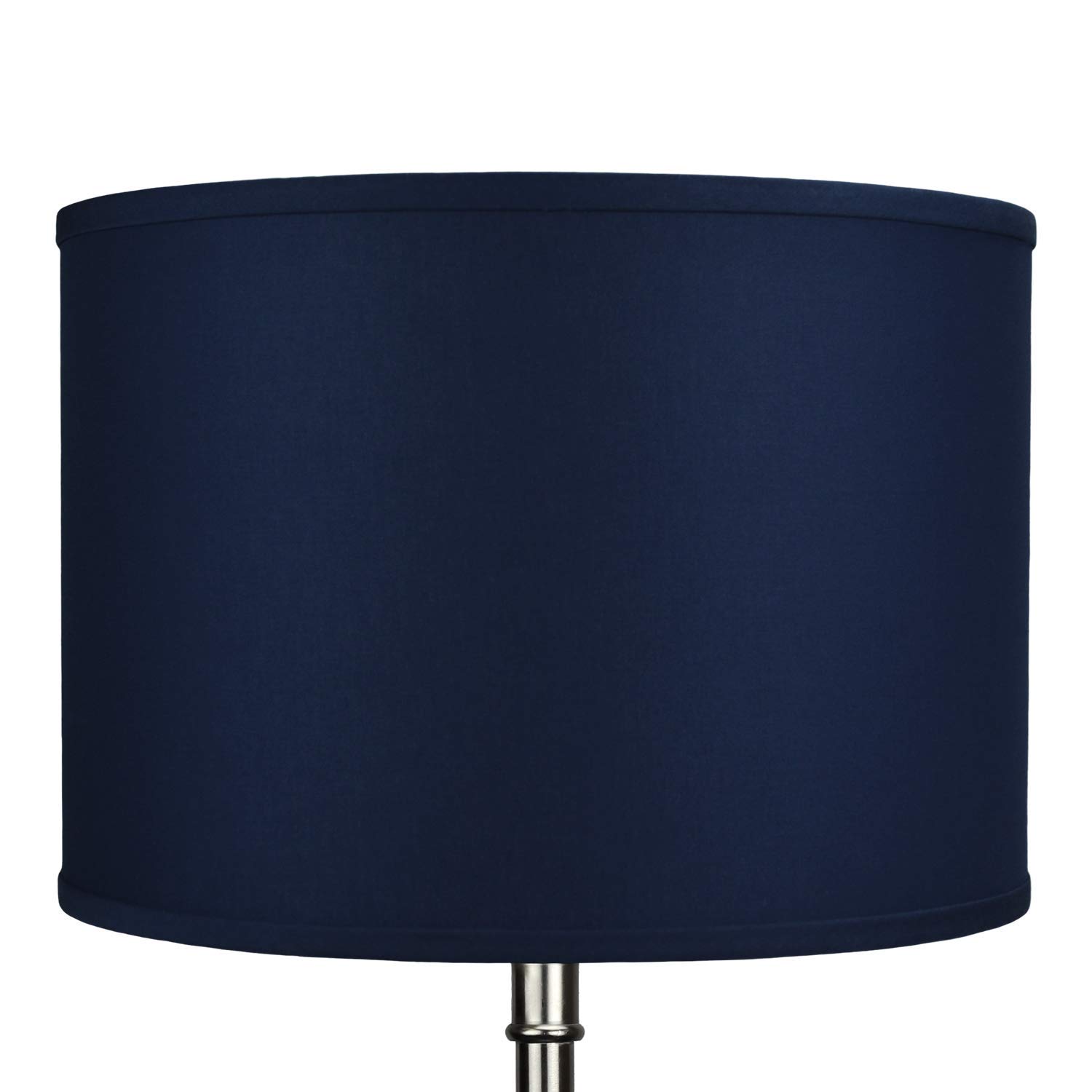 FenchelShades.com 16" Top Diameter x 16" Bottom Diameter 11" Height Cylinder Drum Lampshade USA Made (Navy Blue)