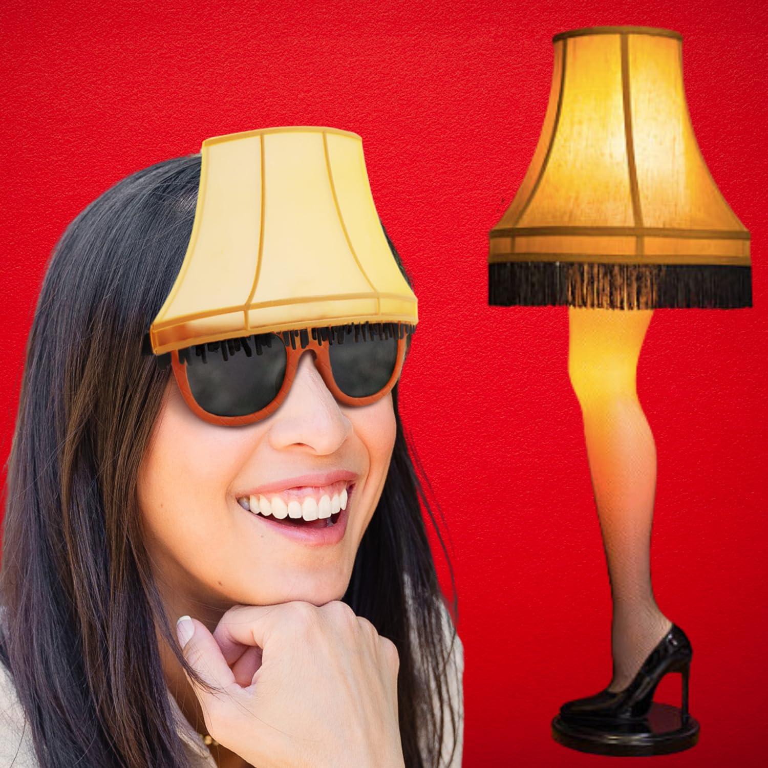 Sun-Staches A Christmas Story Leg Lamp Costume Sunglasses | UV400, Protected Lenses, One Size Fits Most