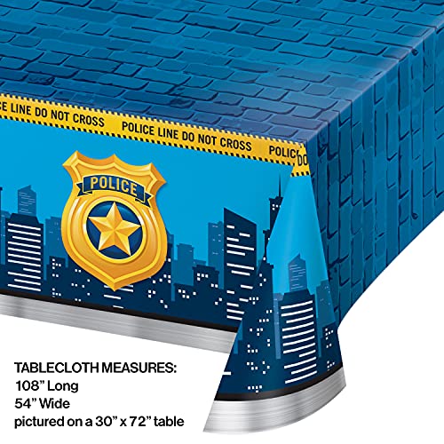 Creative Converting All Over Print Plastic Tablecover, Blue