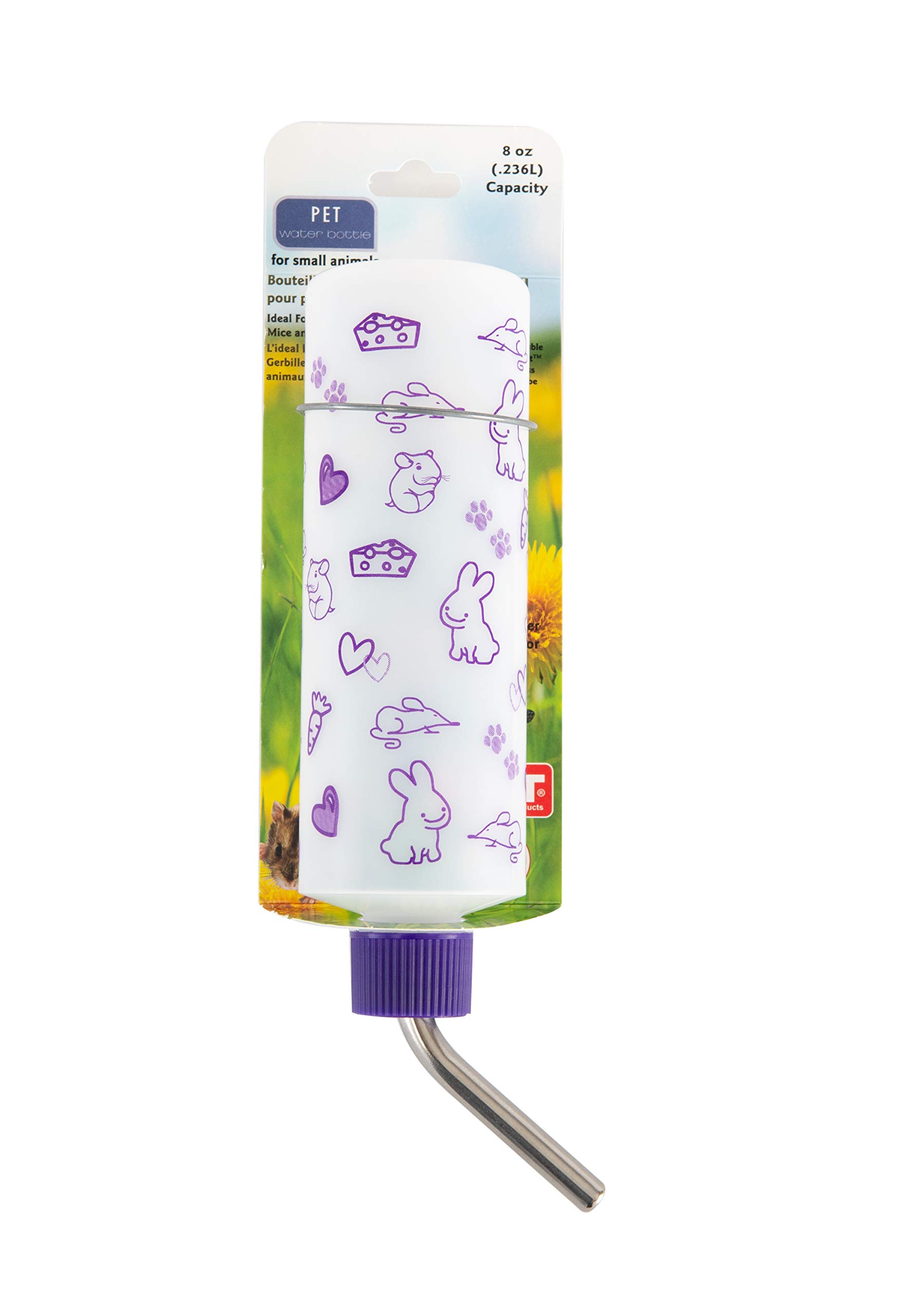 Lixit Original Super Seal Water Bottle for Rabbits, Cats, Ferrets, Hamsters, Guinea Pigs, Gerbils and Other Small Animals. (8 Ounce (Pack of 1), Frosted)