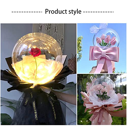 10 PCS Bobo Balloons,24 inch Clear Bubble Balloon,3.7 Inch Wide Mouth Design to Stuffing Gifts for Christmas Wedding Birthday Party Decorations,Balloon Stuffing Machine Dedicated