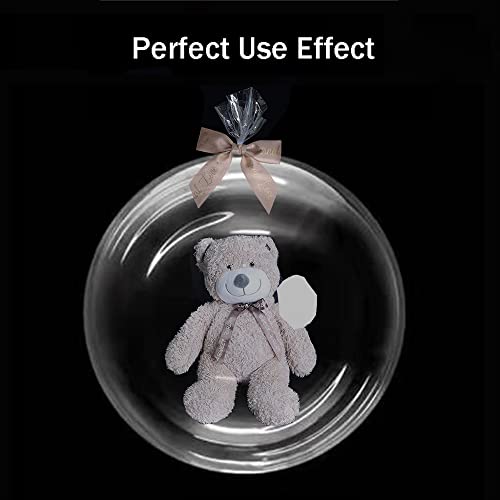 10 PCS Bobo Balloons,24 inch Clear Bubble Balloon,3.7 Inch Wide Mouth Design to Stuffing Gifts for Christmas Wedding Birthday Party Decorations,Balloon Stuffing Machine Dedicated
