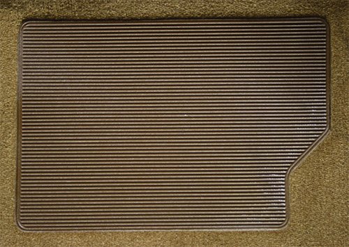 Replacement Auto Carpet Floor Liner - Molded Cutpile - fits 1975-1979 Ford F-100 Regular Cab 2WD 4 Speed Manual Floor Shift (Black)