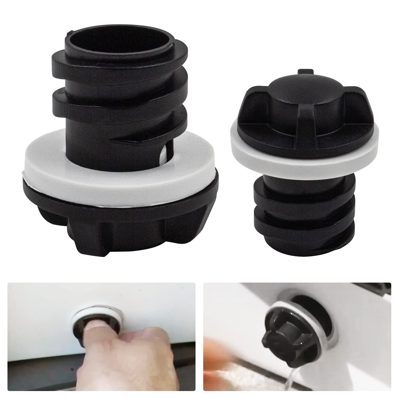 showingo 2 Pack Cooler Drain Plug Replacement for YETI Roadie Tundra Tank Coolers and RTIC Cooler Drain Plug,Great Fit and Doesn't Leak,Easy Drainage,Efficiently Maintains Refrigeration Time!