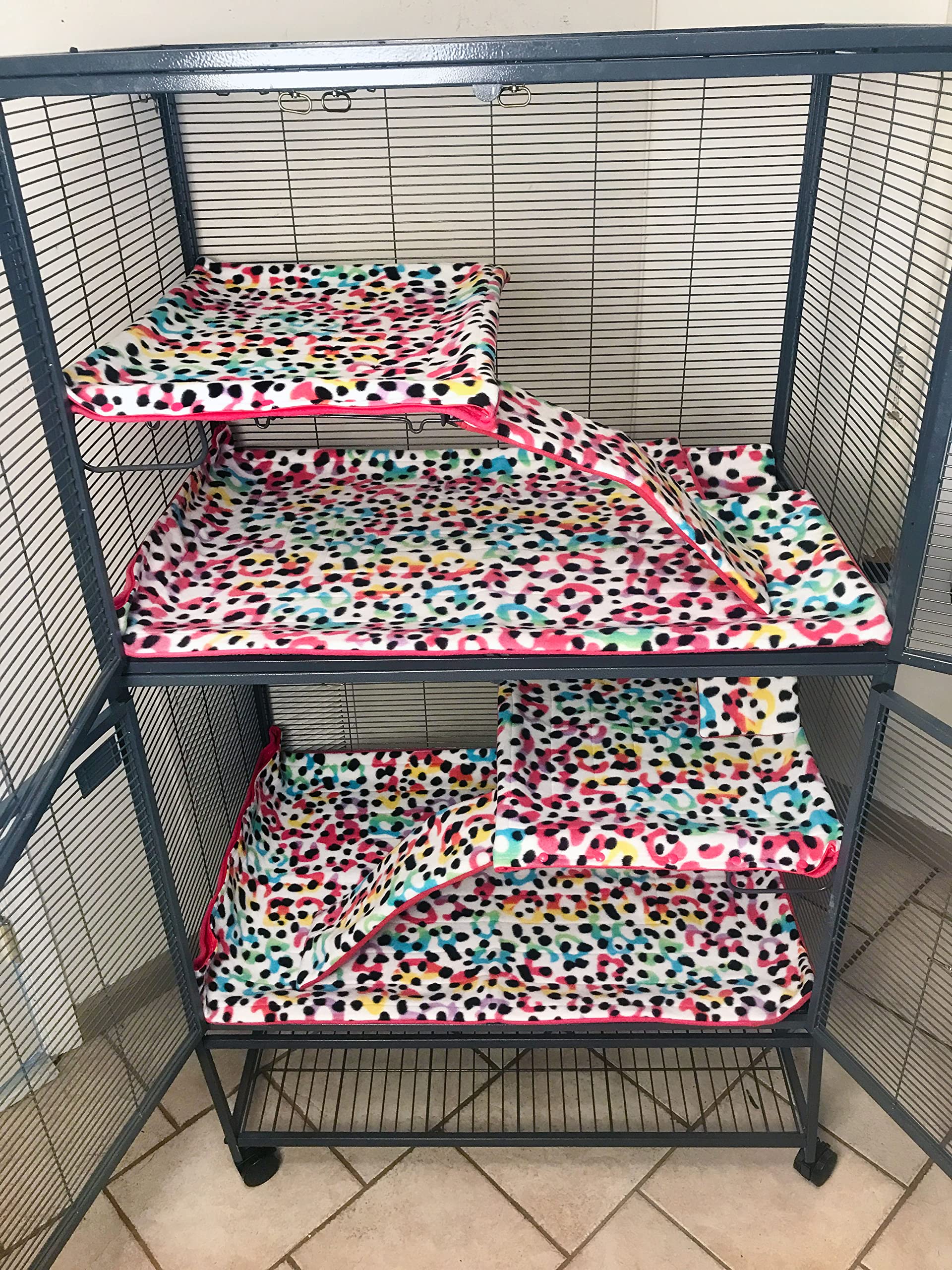 Customizable 7-piece Cage Liner Set for Midwest Double Critter/Ferret Nation | Rats, Sugar Gliders, Ferrets, Chinchillas
