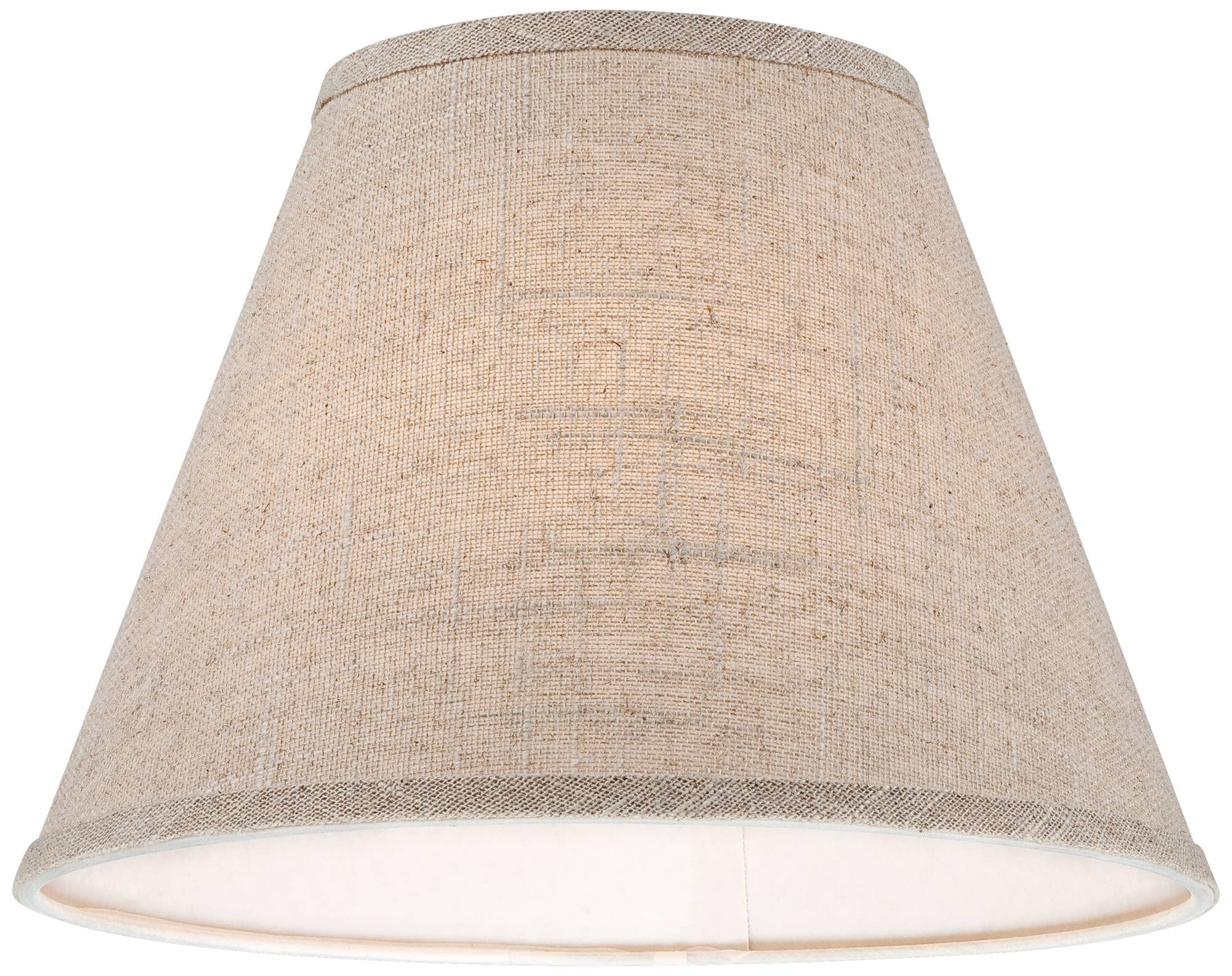 Fine Burlap Small Empire Shape 6" Top x 12" Bottom x 9" Slant (Spider) Replacement with Harp and Finial - Springcrest